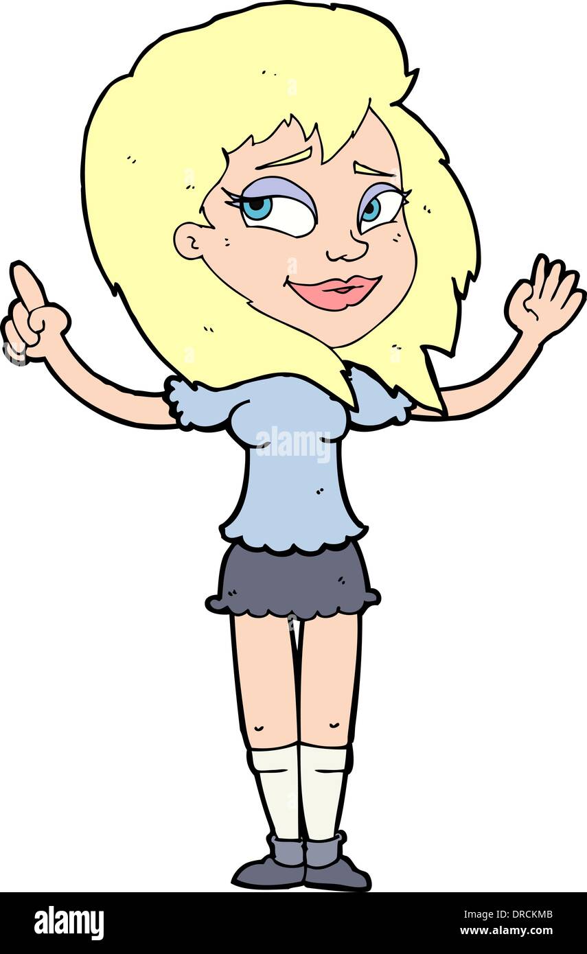 cartoon woman with idea Stock Vector Image & Art - Alamy