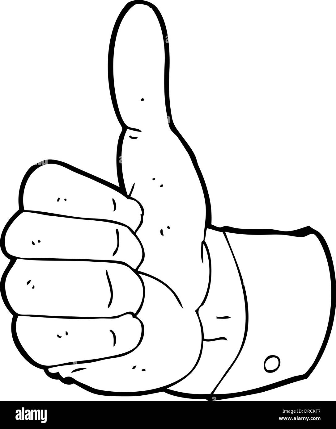 Cartoon thumbs up symbol Black and White Stock Photos & Images - Alamy