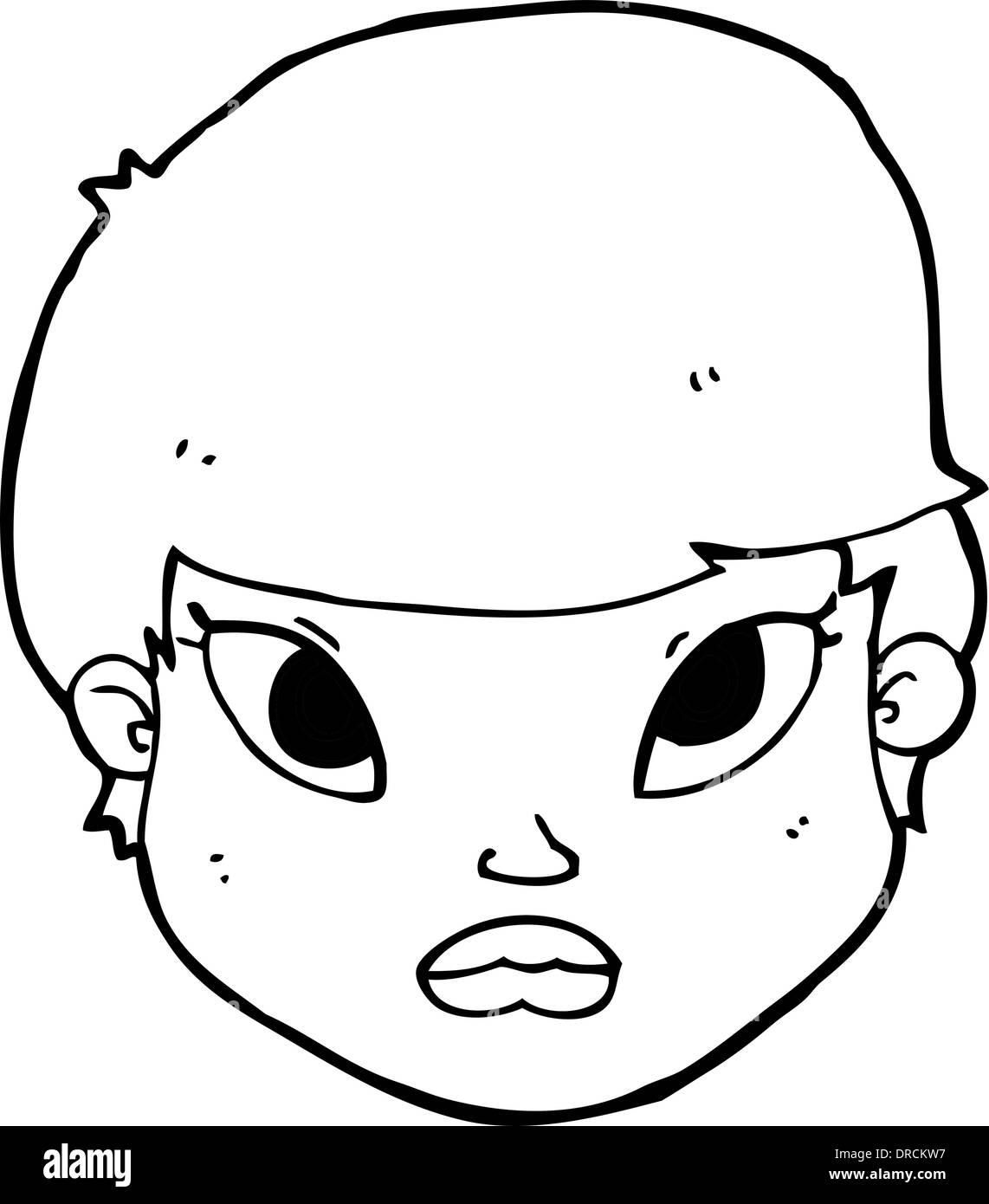 cartoon serious face Stock Vector Image & Art - Alamy