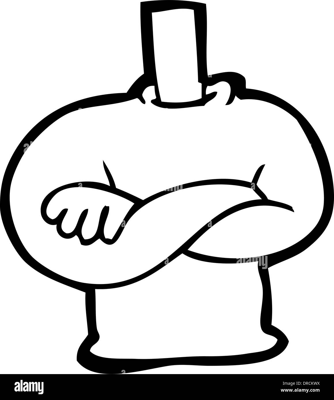 cartoon folded arms body Stock Vector Image & Art - Alamy