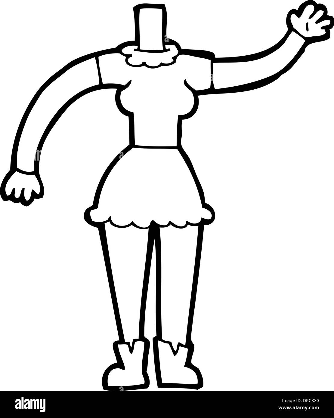 cartoon female body (add photos or mix and match cartoons Stock Vector ...