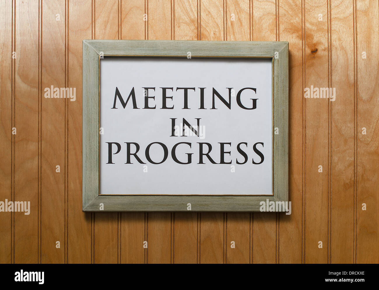 Meeting In Progress Sign