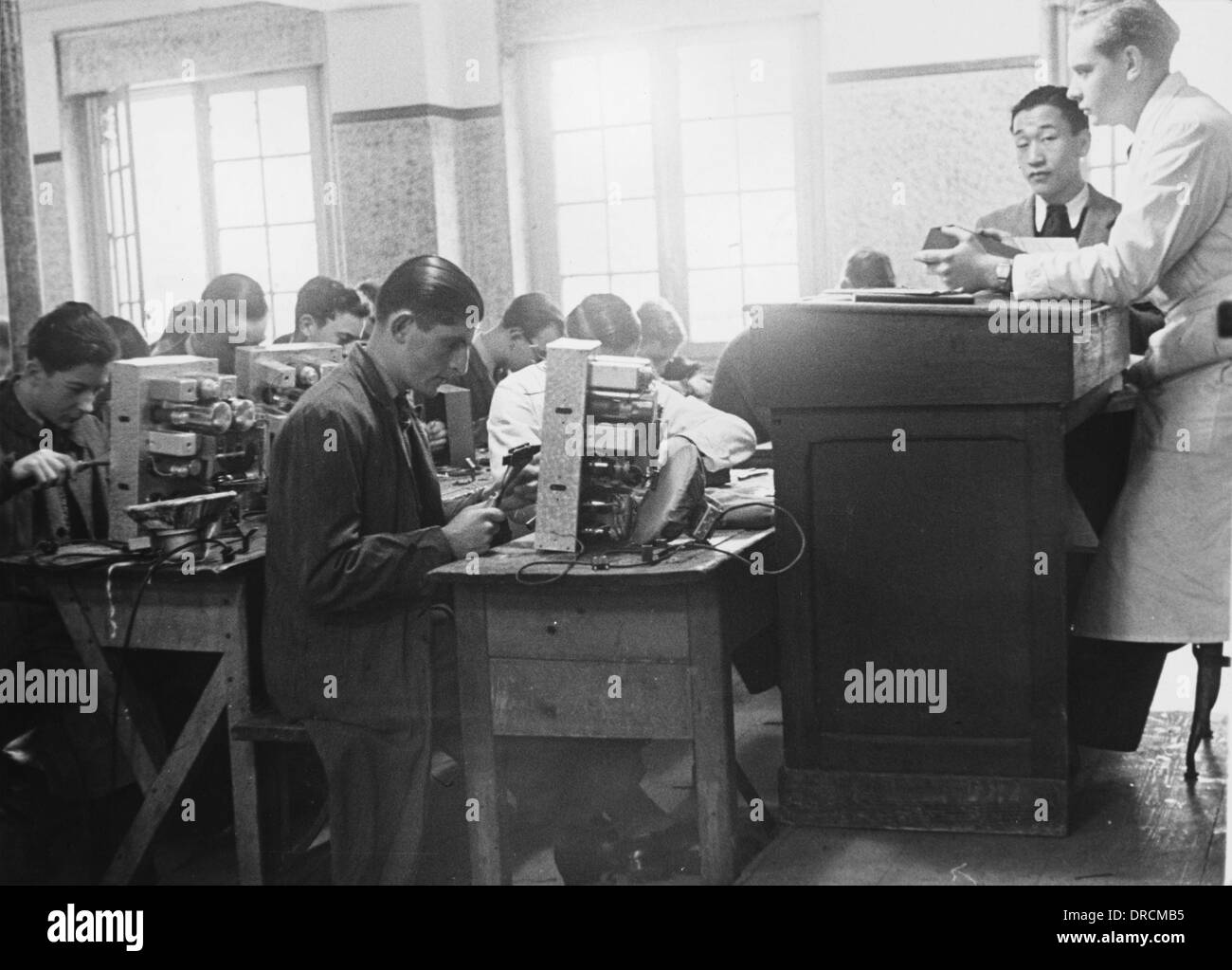 French radio operator training WWII Stock Photo - Alamy