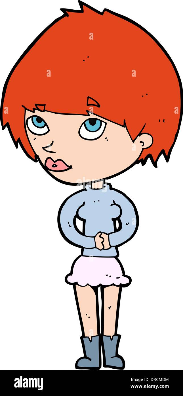 cartoon nervous woman Stock Vector Image & Art - Alamy