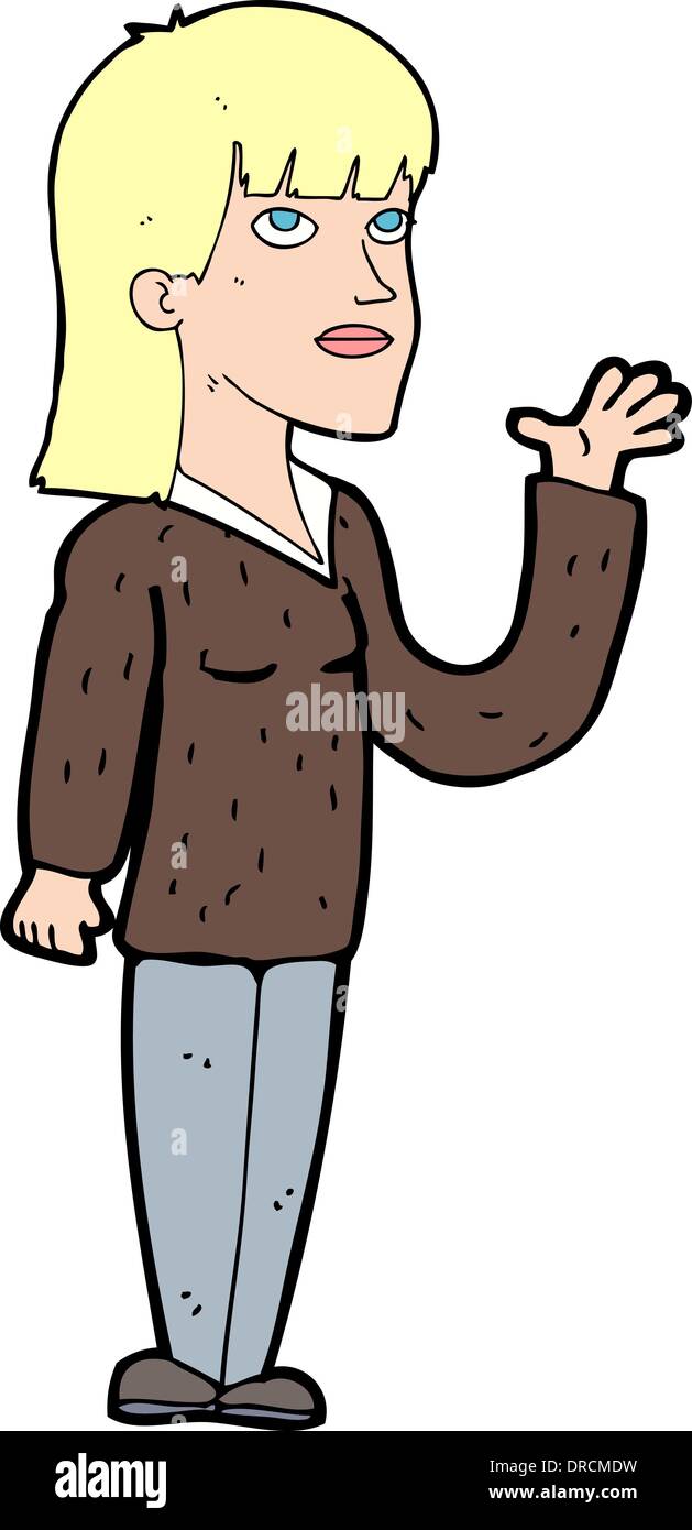 cartoon woman explaining Stock Vector Image & Art - Alamy