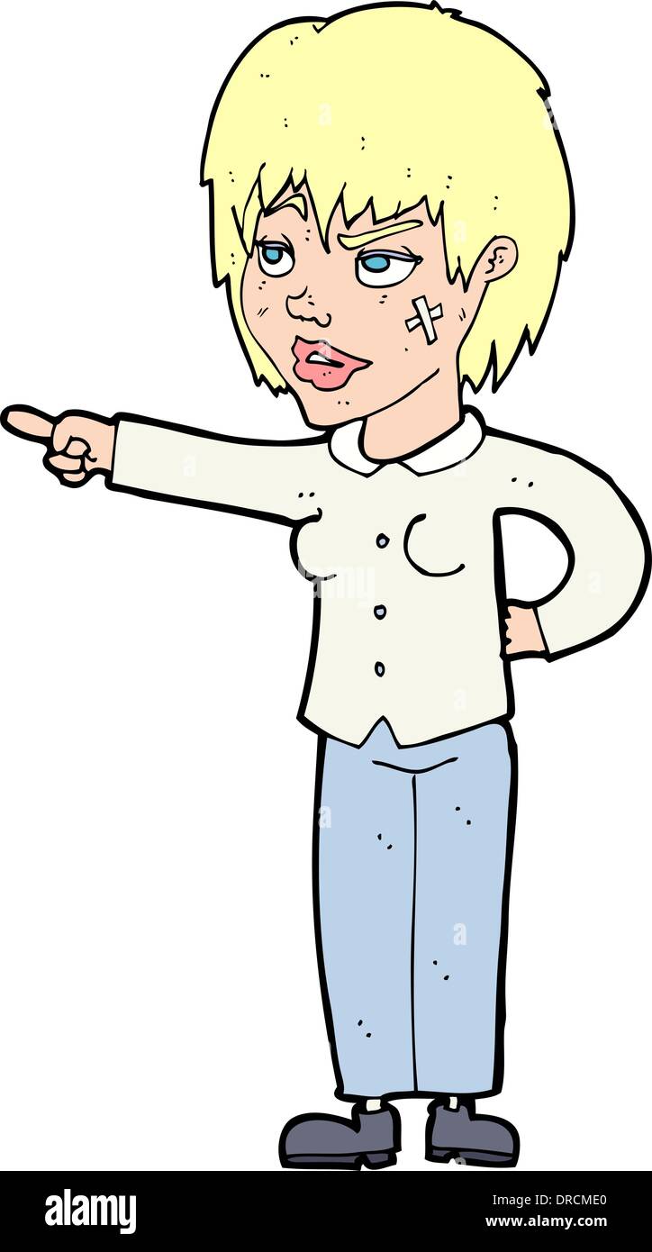 cartoon woman pointing Stock Vector Image & Art - Alamy