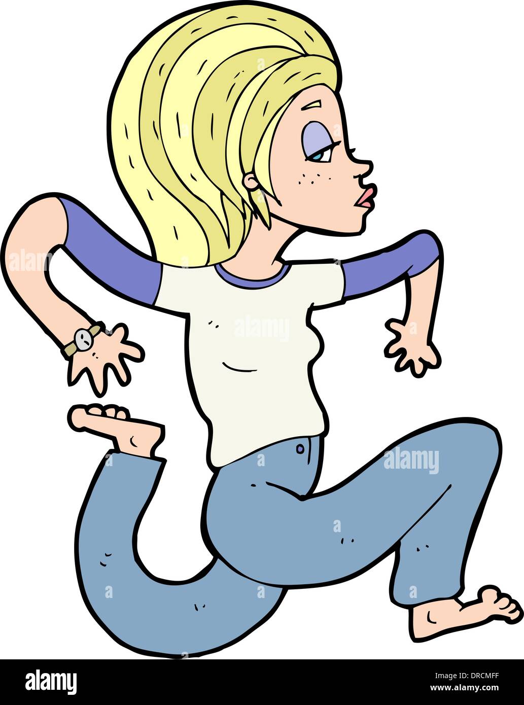 cartoon woman running Stock Vector Image & Art - Alamy