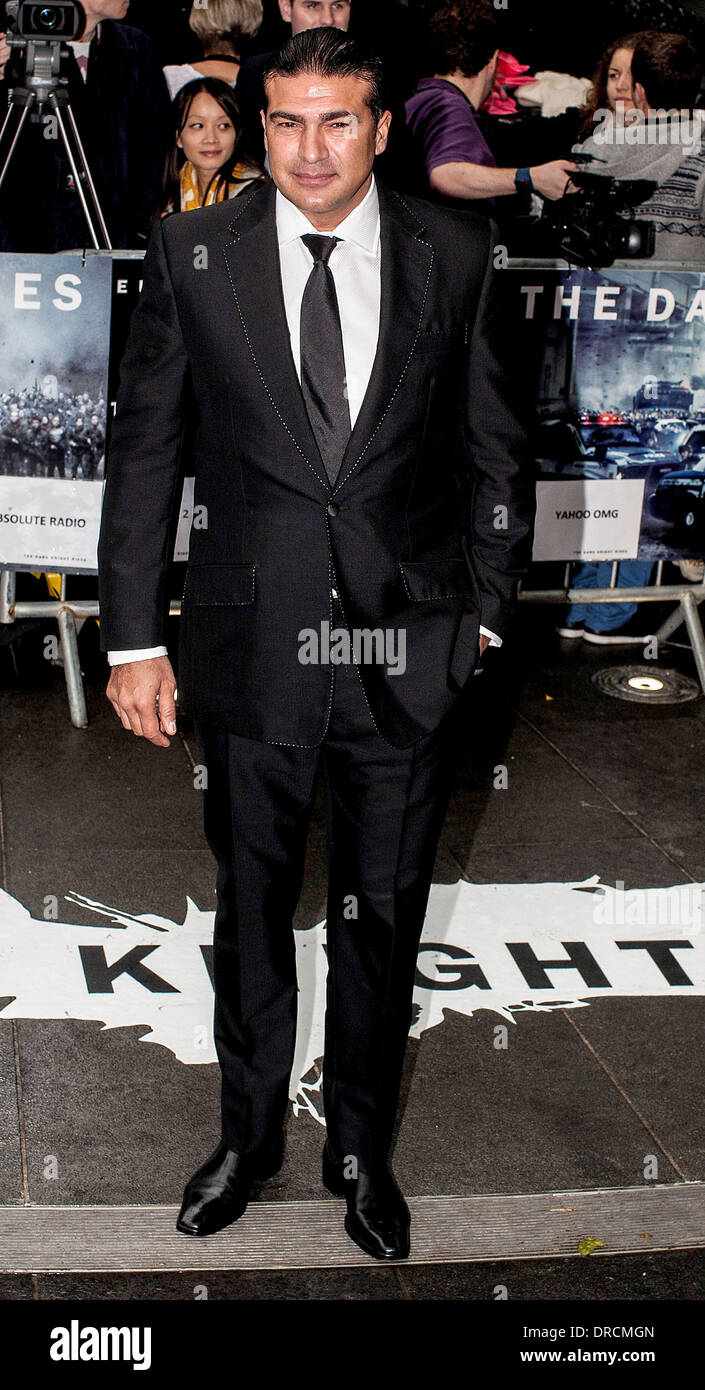 Tamer Hassan, at the IMAX premiere of the new Batman film 'The Dark ...