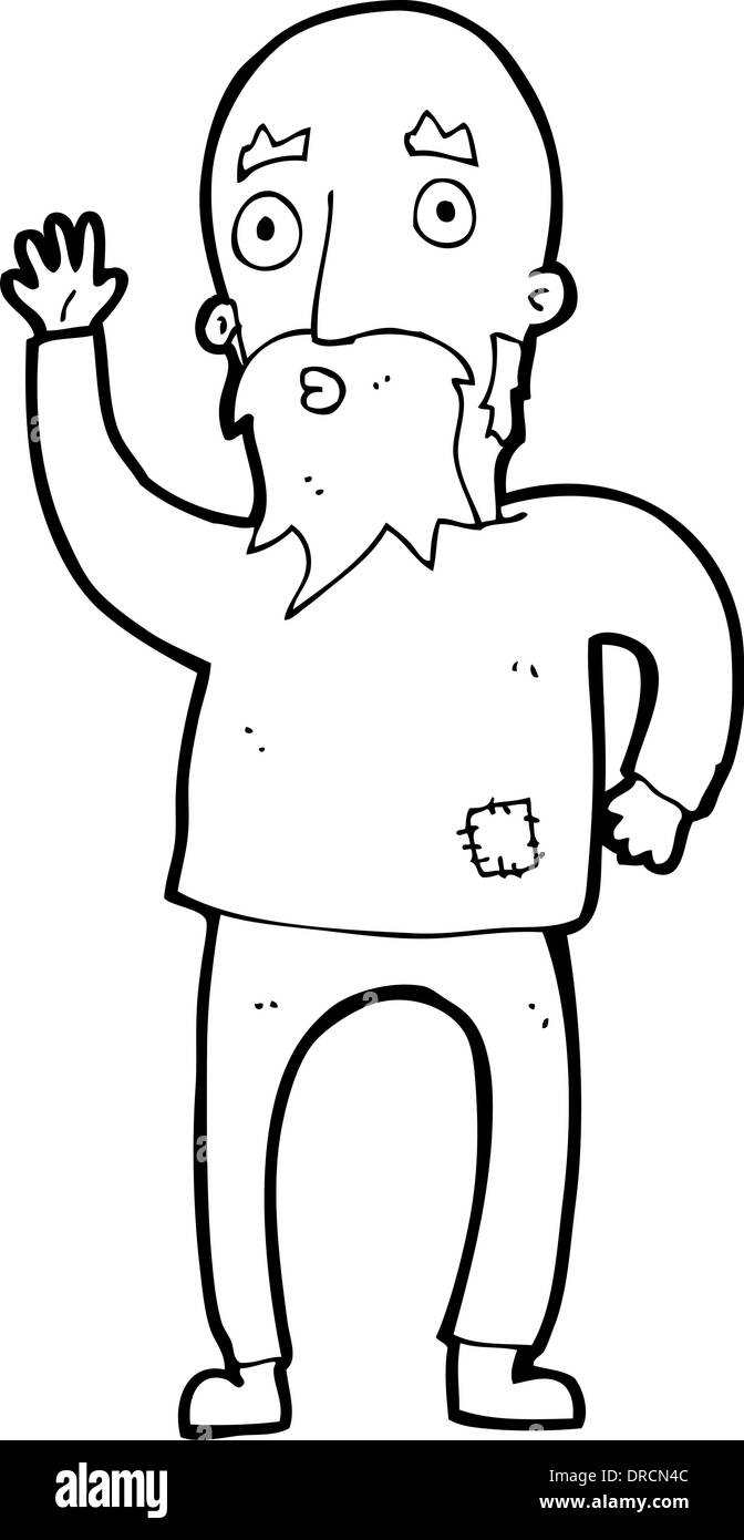 cartoon old man waving Stock Vector Image & Art - Alamy