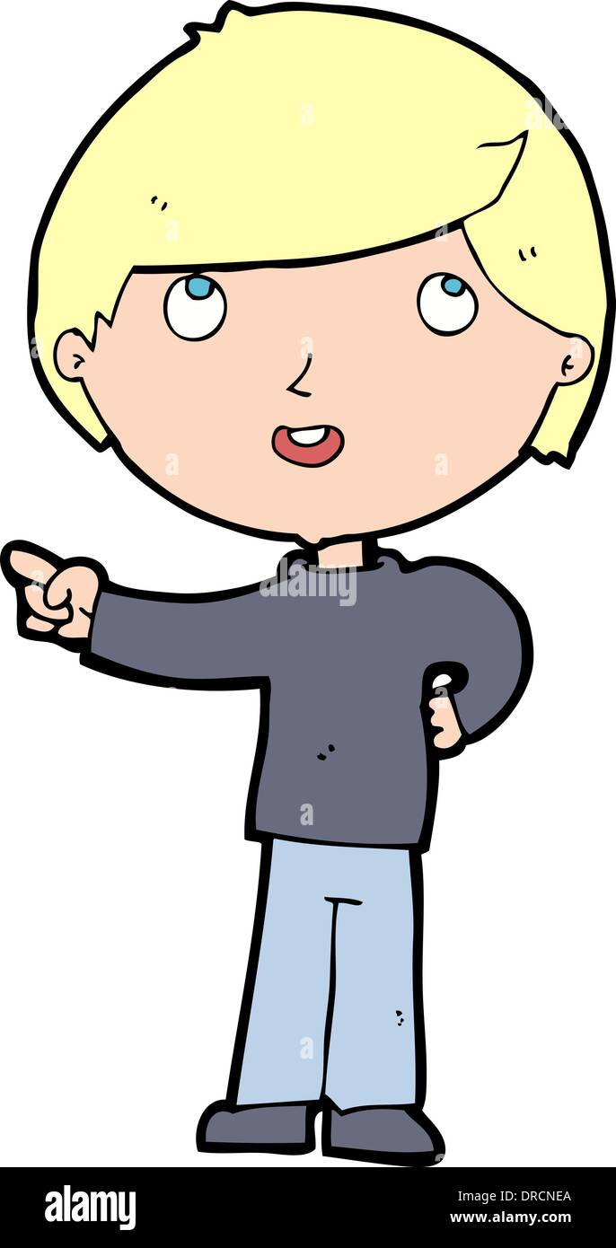 cartoon boy pointing Stock Vector Image & Art - Alamy
