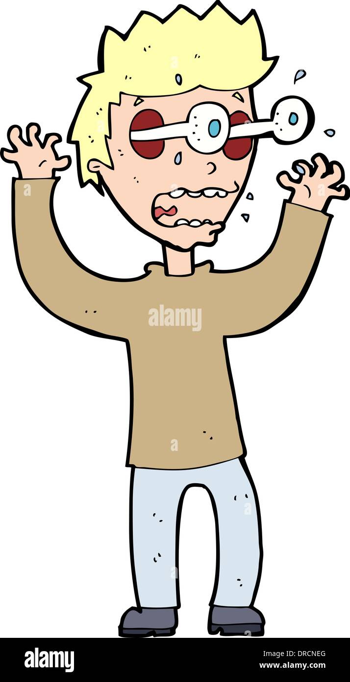 cartoon terrified man Stock Vector Image & Art - Alamy