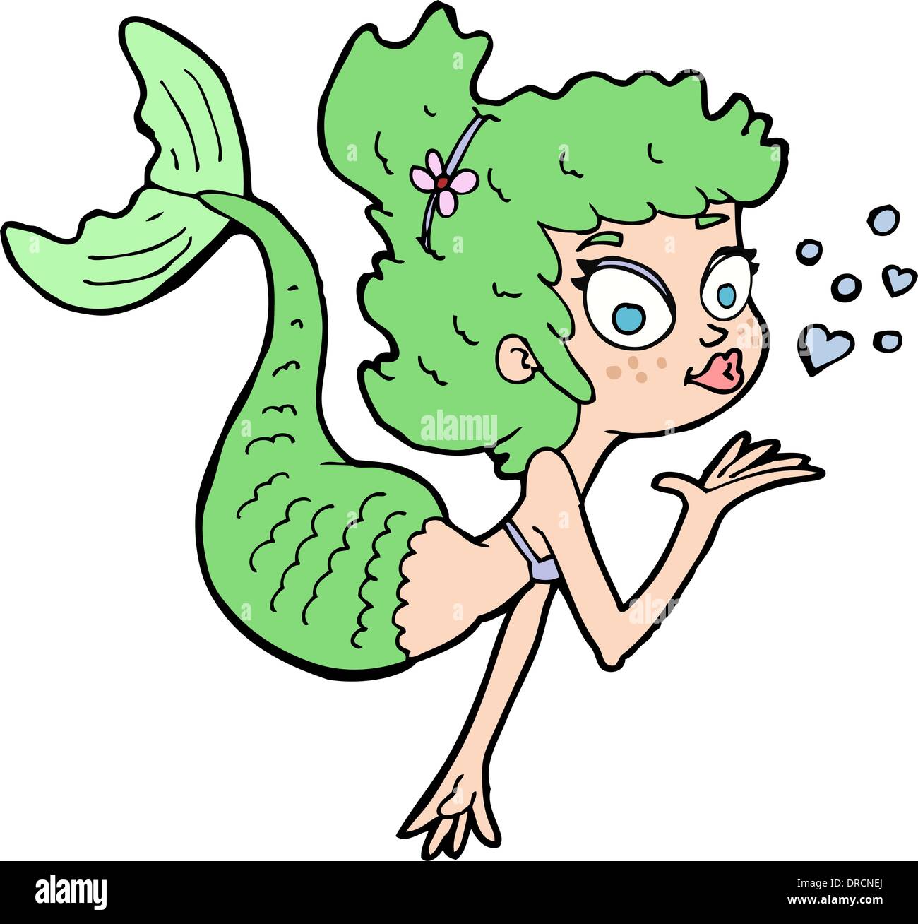 cartoon pretty mermaid Stock Vector Image & Art - Alamy