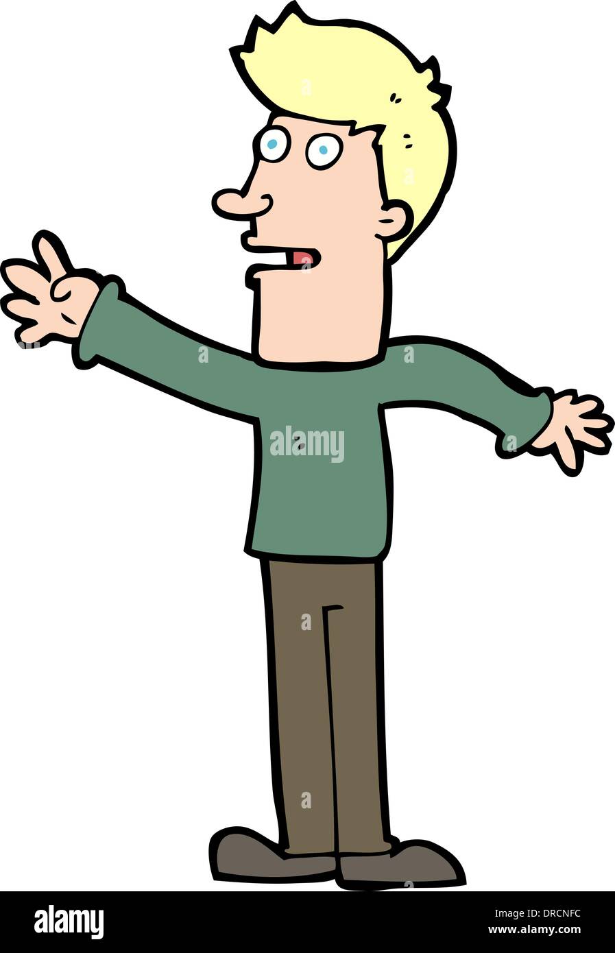 cartoon man reaching Stock Vector Image & Art - Alamy