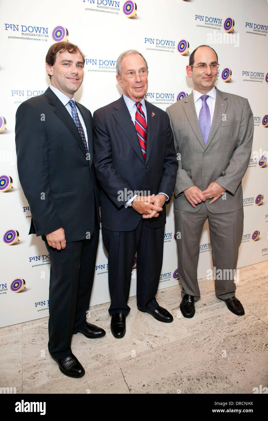 Mortimer Stevens, Mayor Michael Bloomberg, Dr Bernard Bachner The Pin ...