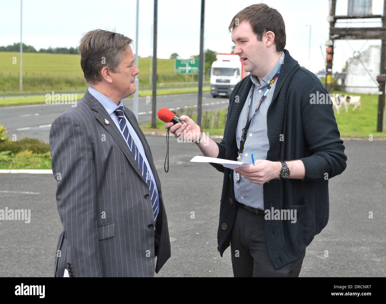 Transport Minister Keith Brown vists the site of the A77 in the south ...