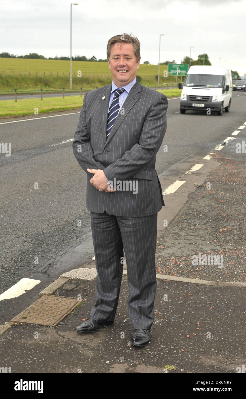 Transport Minister Keith Brown vists the site of the A77 in the south ...