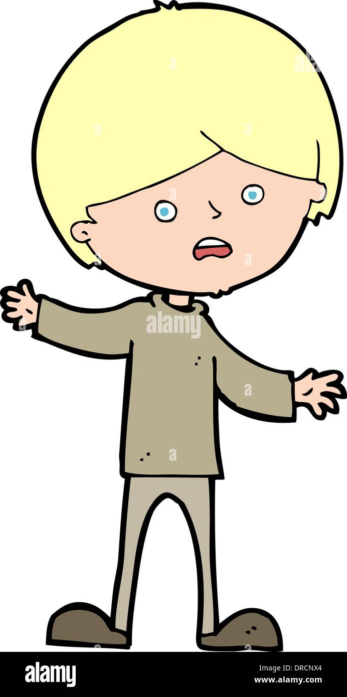 cartoon unhappy boy Stock Vector Image & Art - Alamy