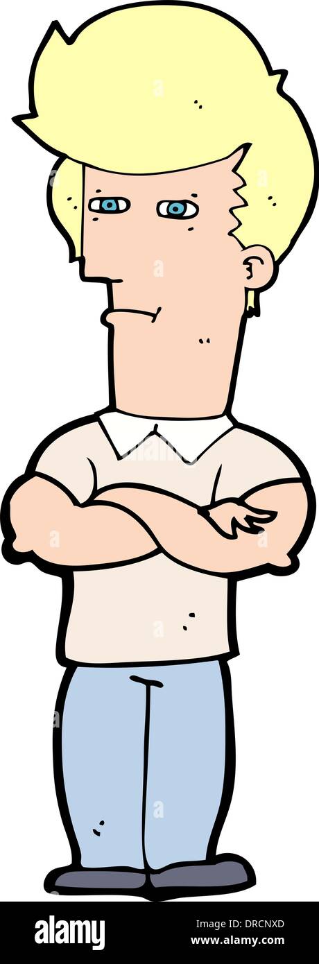 cartoon man with folded arms Stock Vector Image & Art - Alamy