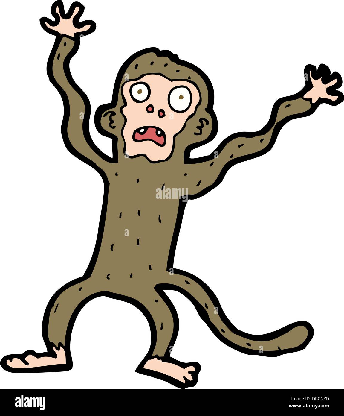 cartoon frightened monkey Stock Vector Image & Art - Alamy