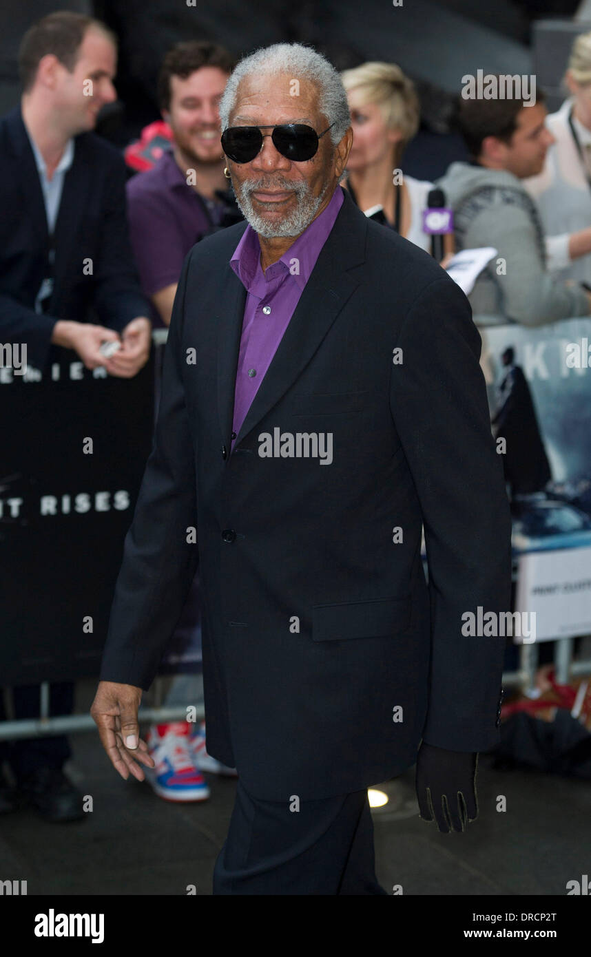 Morgan Freeman The U.K. premiere of 'The Dark Knight Rises' held at the ...