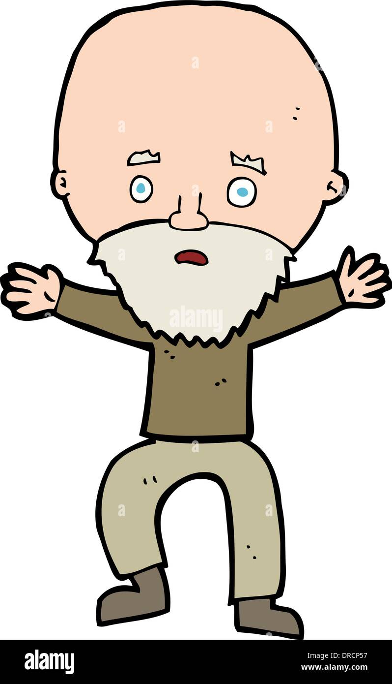 Cartoon panicking old man hi-res stock photography and images - Alamy
