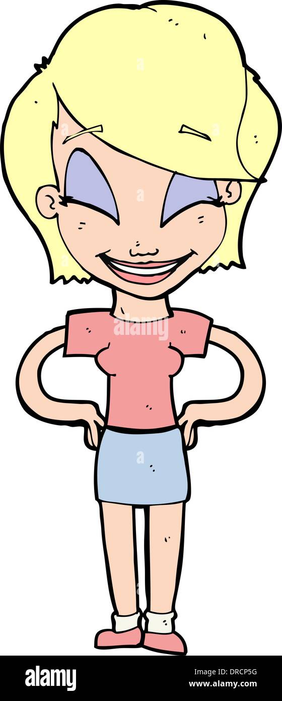 cartoon woman with hands on hips Stock Vector Image & Art - Alamy