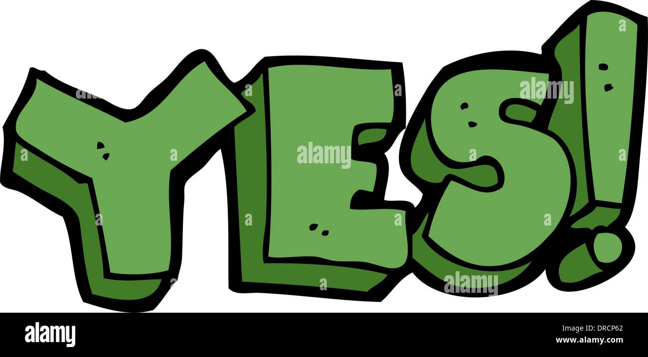 cartoon yes symbol Stock Vector Image & Art - Alamy