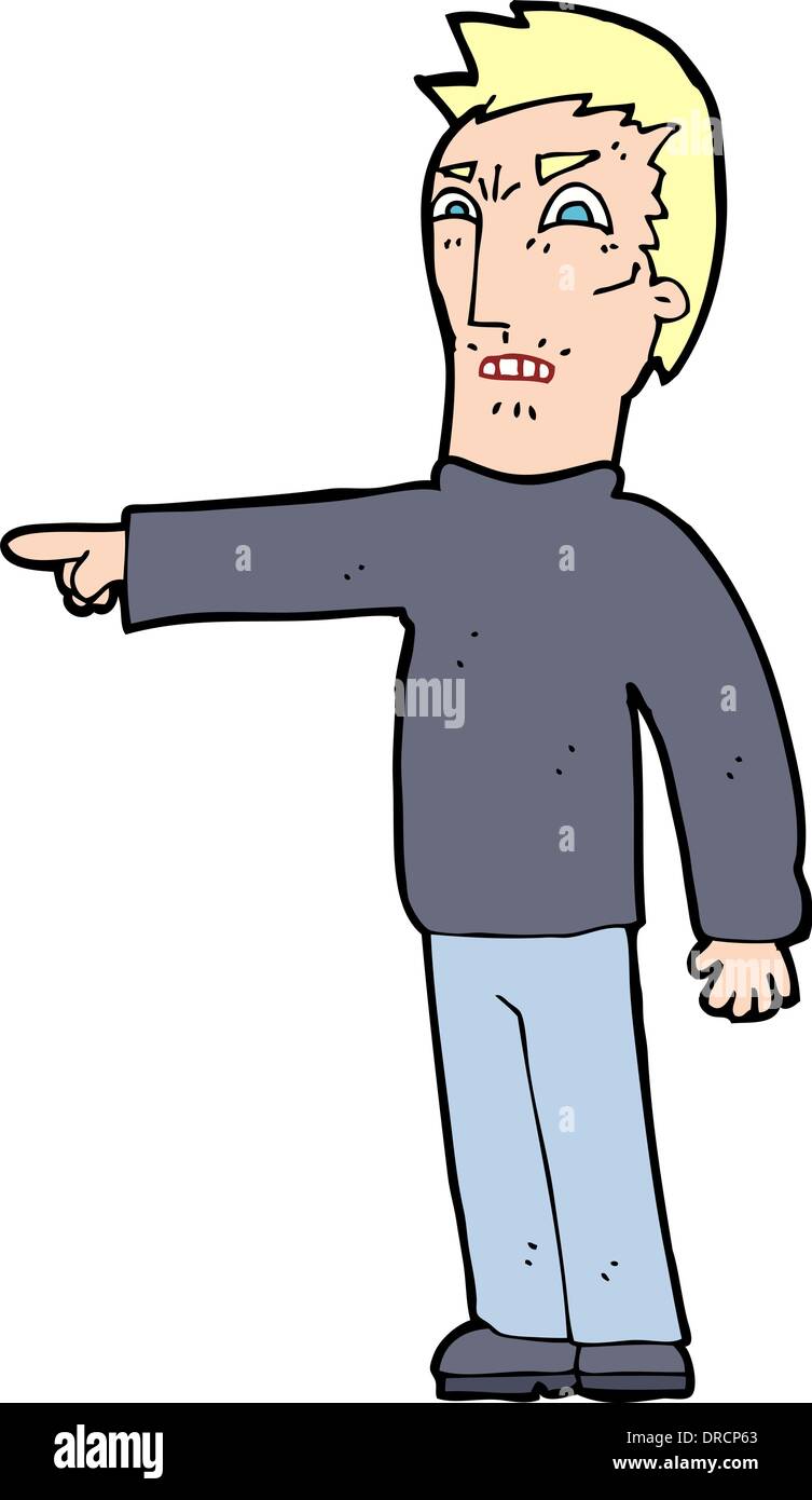 cartoon angry man pointing Stock Vector Image & Art - Alamy