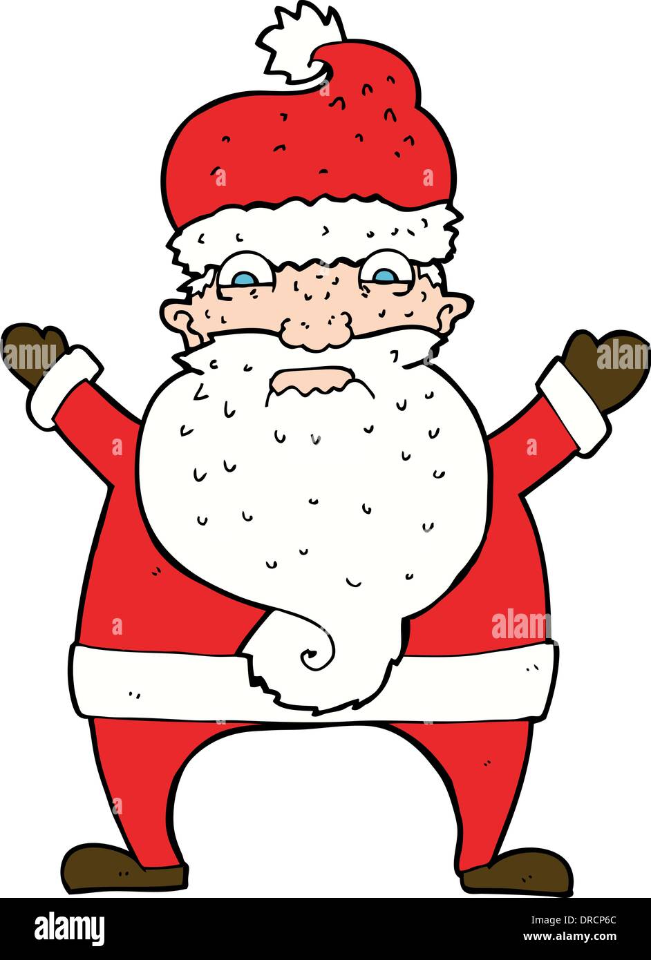 cartoon stressed out santa Stock Vector Image & Art - Alamy