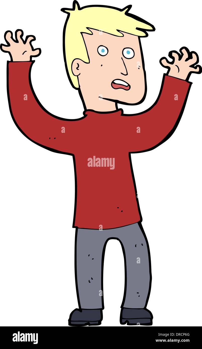 cartoon terrified man Stock Vector Image & Art - Alamy