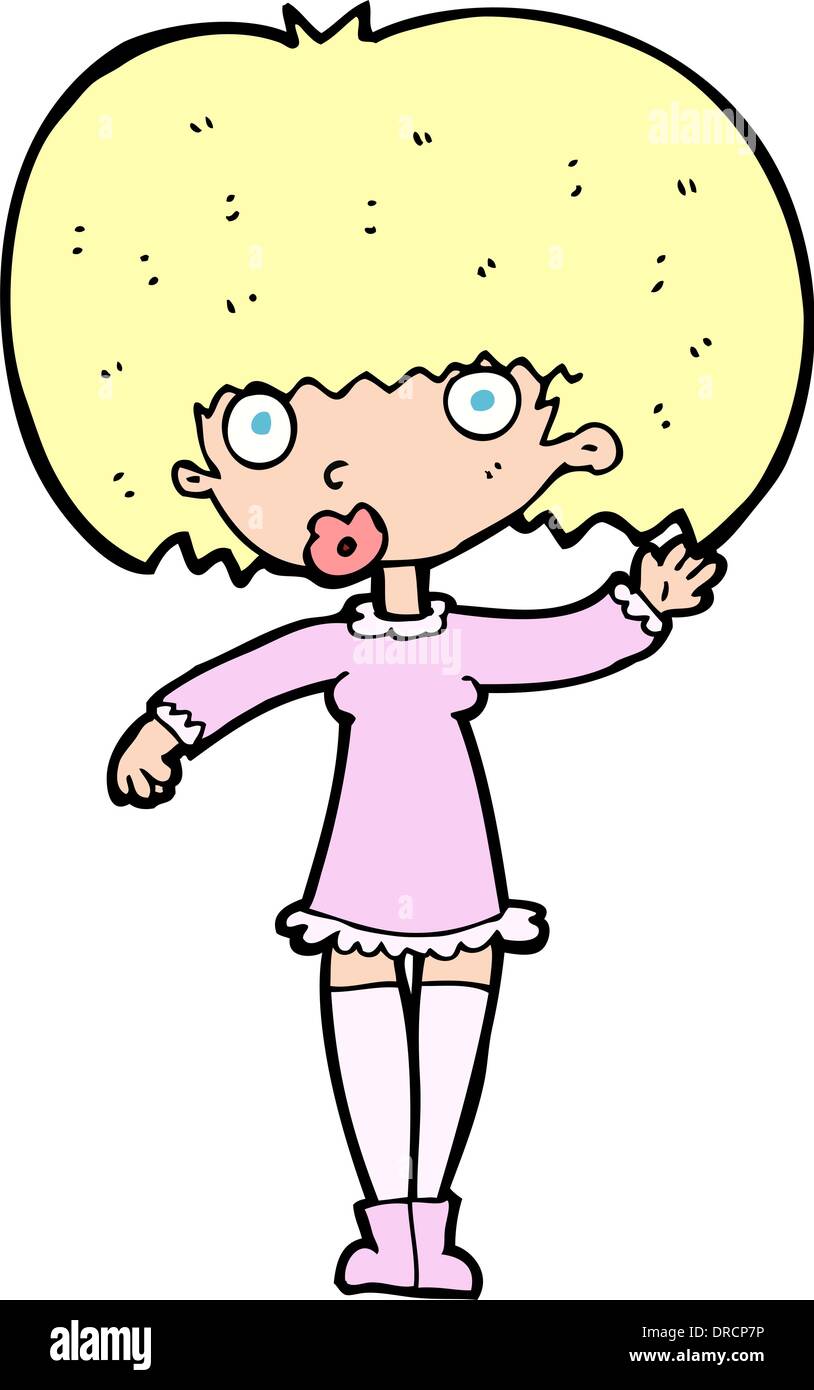 cartoon waving girl Stock Vector Image & Art - Alamy
