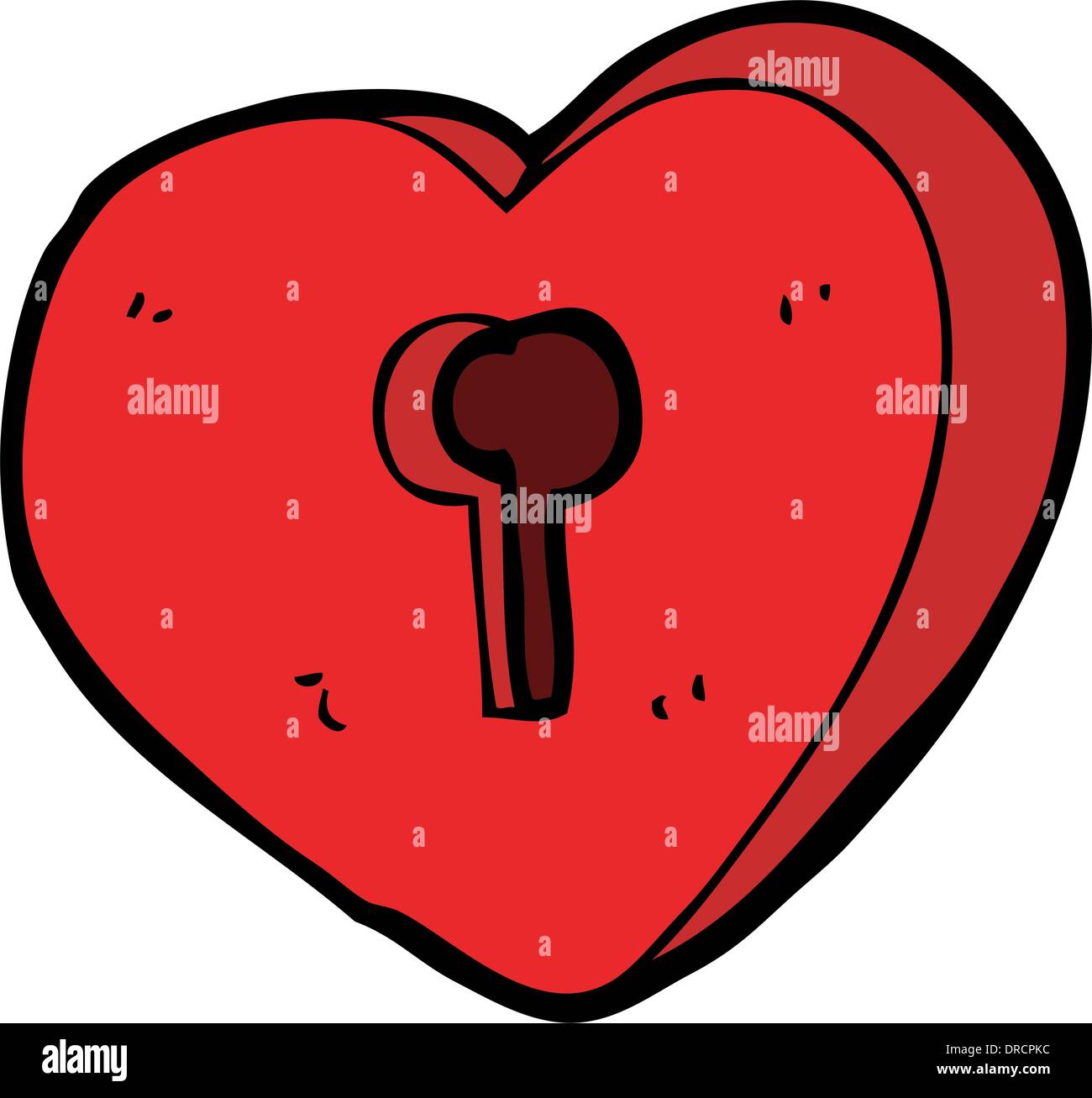 cartoon heart with keyhole Stock Vector Image & Art - Alamy