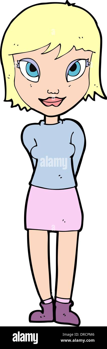 cartoon pretty girl Stock Vector Image & Art - Alamy