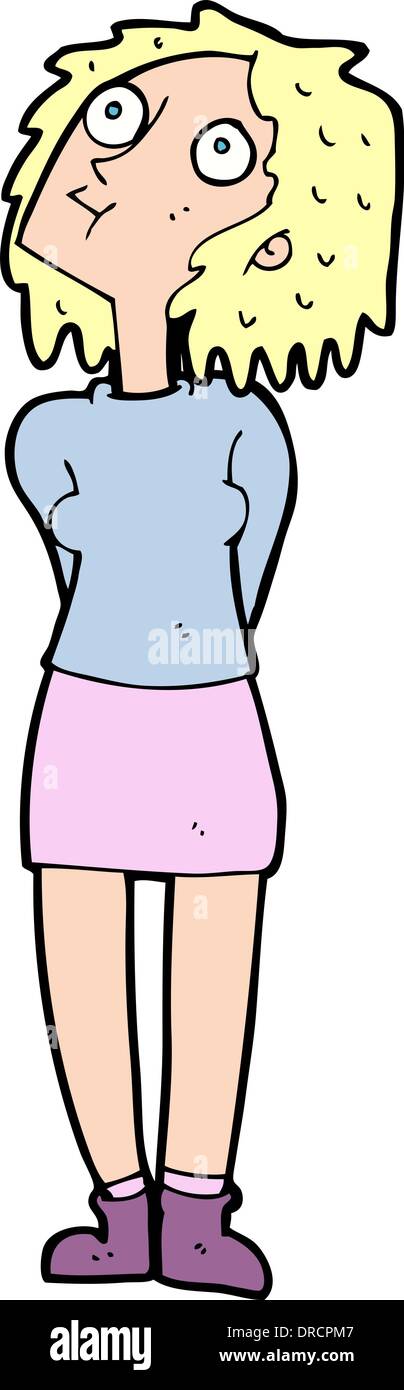 cartoon curious woman Stock Vector Image & Art - Alamy