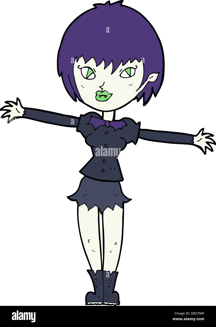 cartoon vampire girl Stock Vector Image & Art - Alamy