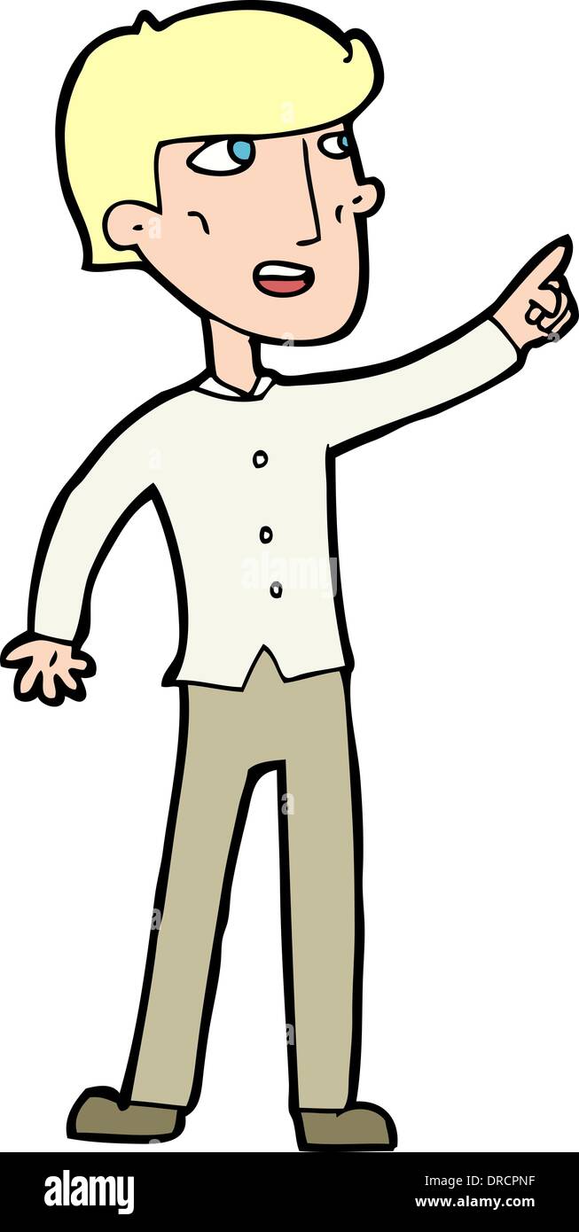 cartoon man pointing the way Stock Vector Image & Art - Alamy