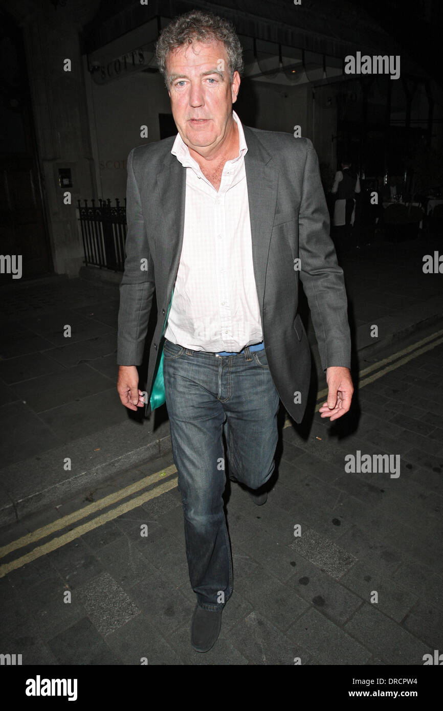 Jeremy Clarkson leaving Scott's restaurant London, England - 19.07.12 ...