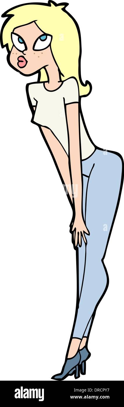 cartoon attractive girl Stock Vector Image & Art - Alamy