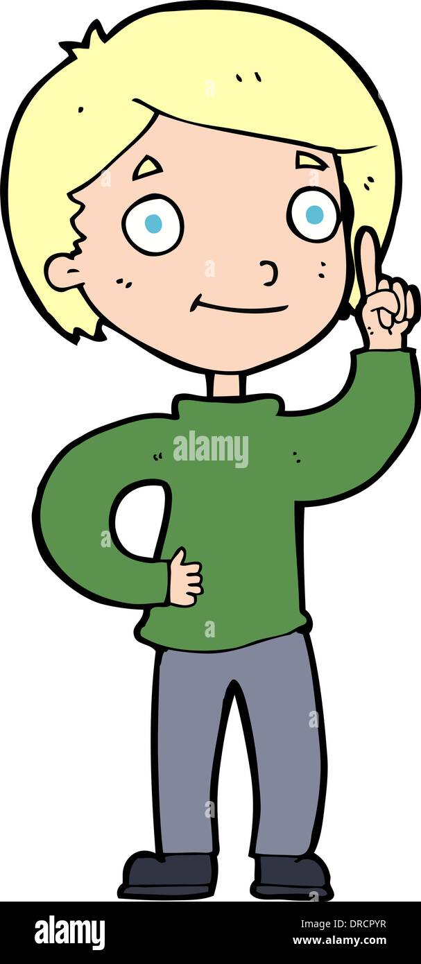 cartoon boy with idea Stock Vector Image & Art - Alamy
