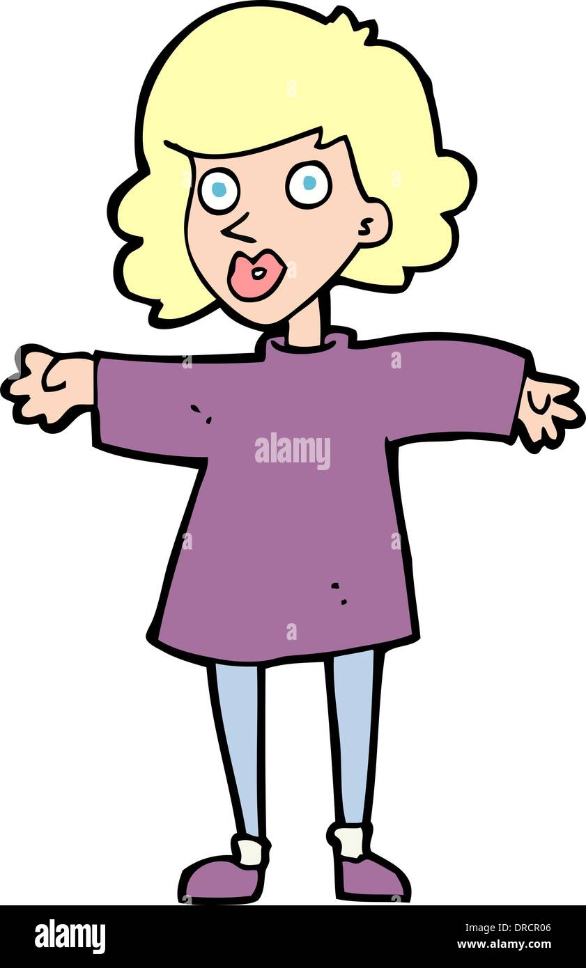 cartoon nervous woman Stock Vector Image & Art - Alamy