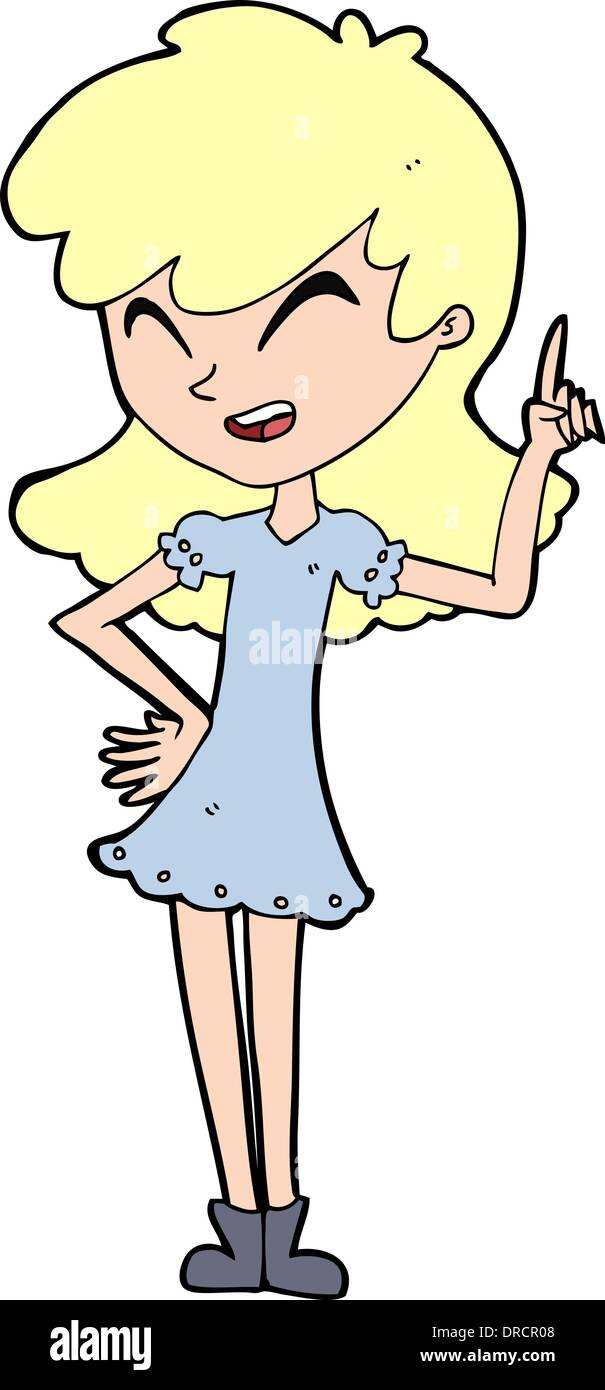 cartoon girl making point Stock Vector Image & Art - Alamy