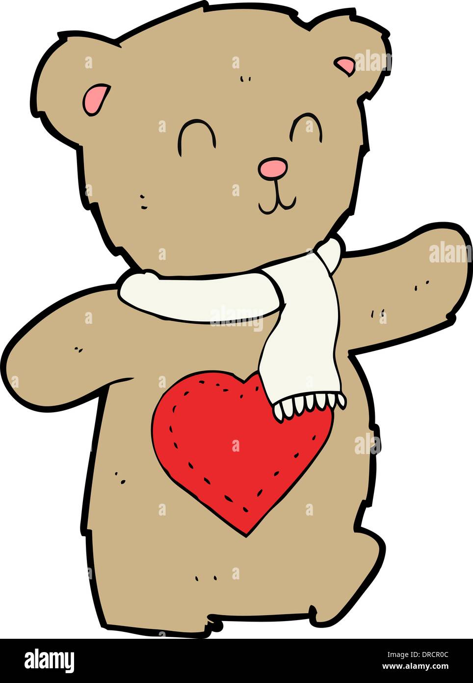 Cartoon Teddy Bear With Love Heart Stock Vector Image And Art Alamy