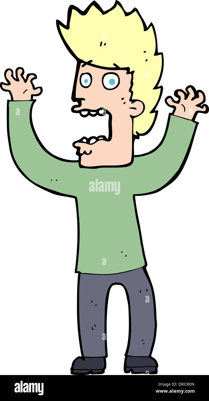 cartoon terrified man Stock Vector Image & Art - Alamy