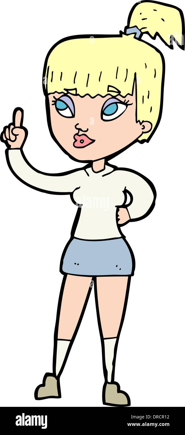cartoon attractive girl with idea Stock Vector Image & Art - Alamy