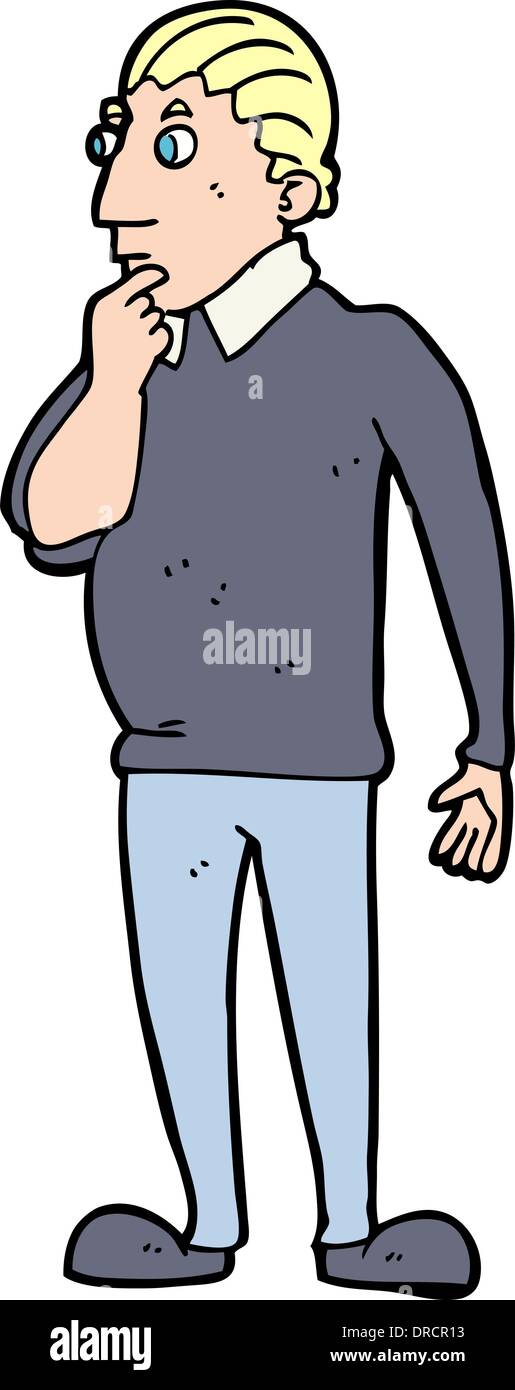 cartoon curious man Stock Vector Image & Art - Alamy