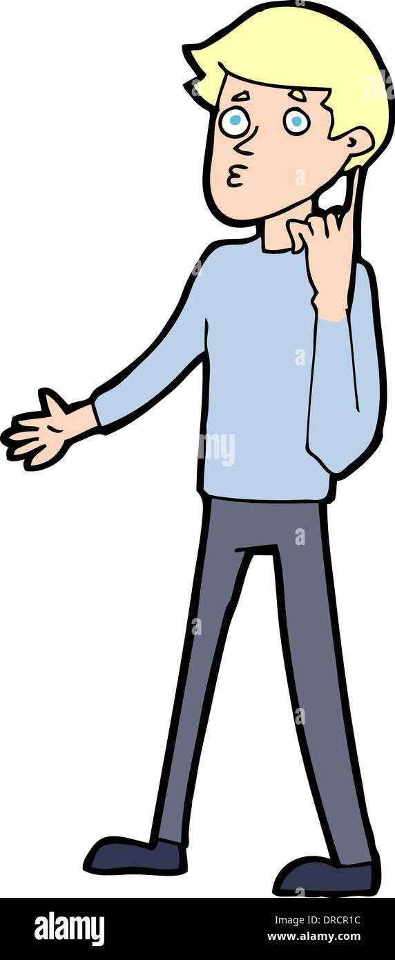 cartoon man asking question Stock Vector Image & Art - Alamy
