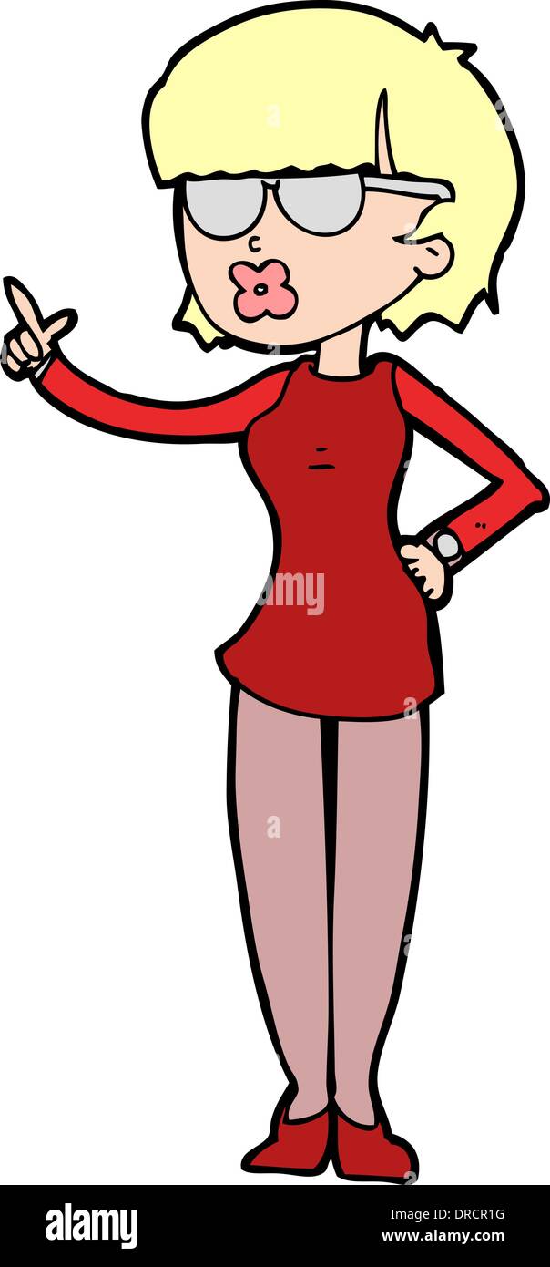 cartoon woman wearing spectacles Stock Vector Image & Art - Alamy