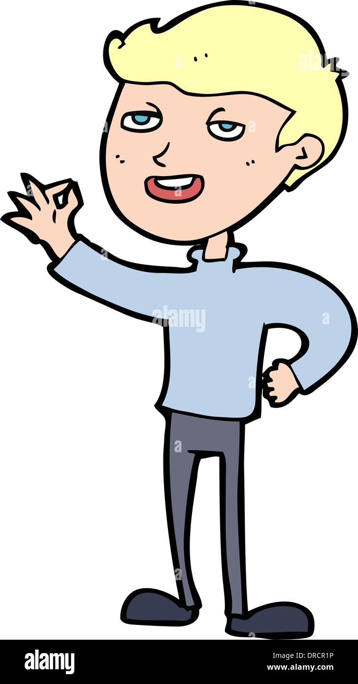 cartoon man making excellent gesture Stock Vector Image & Art - Alamy