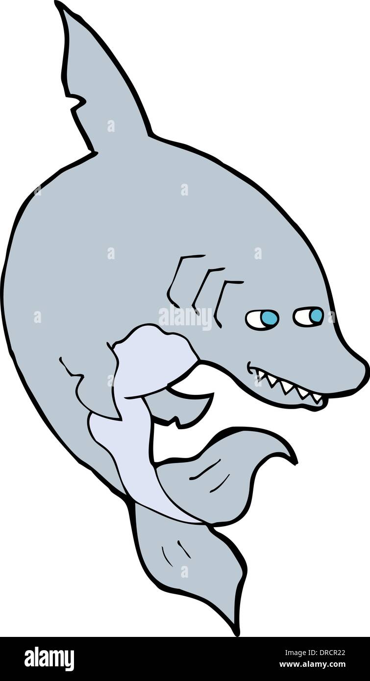 funny cartoon shark Stock Vector Image & Art - Alamy