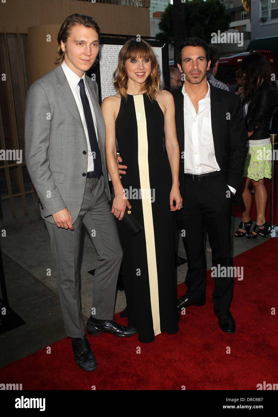 Paul Dano, Zoe Kazan, Chris Messina attending the Los Angeles premiere ...